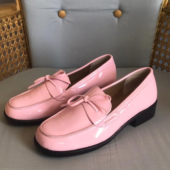 Valley Lane | Shoes | New Light Pink Shiny Slip On Loafers Size 7 ...